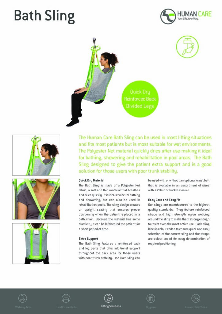 Bath Sling - Human care USA