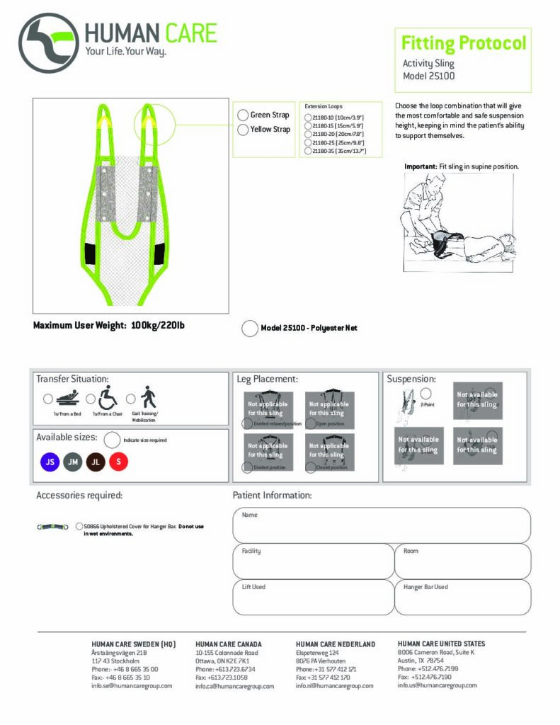Activity sling - Human Care USA