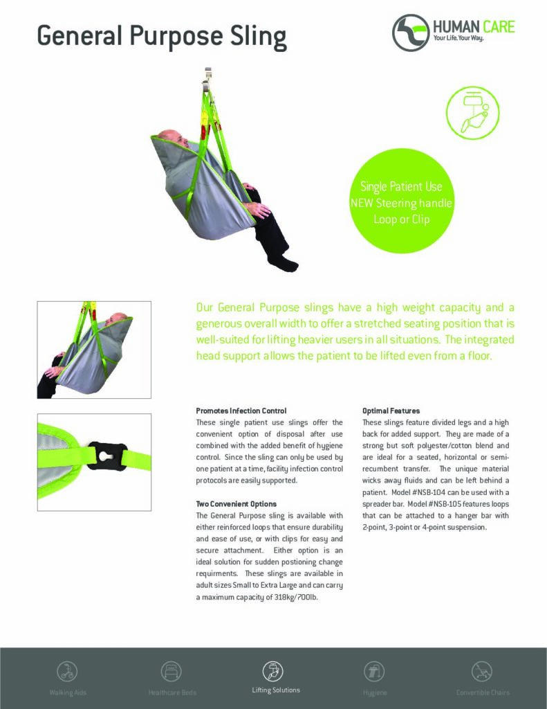 General Purpose sling - Human care USA